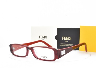 FENDI Eyeglasses Red Berry RX Frames New Authentic 50-14-135 891 615 | eBay