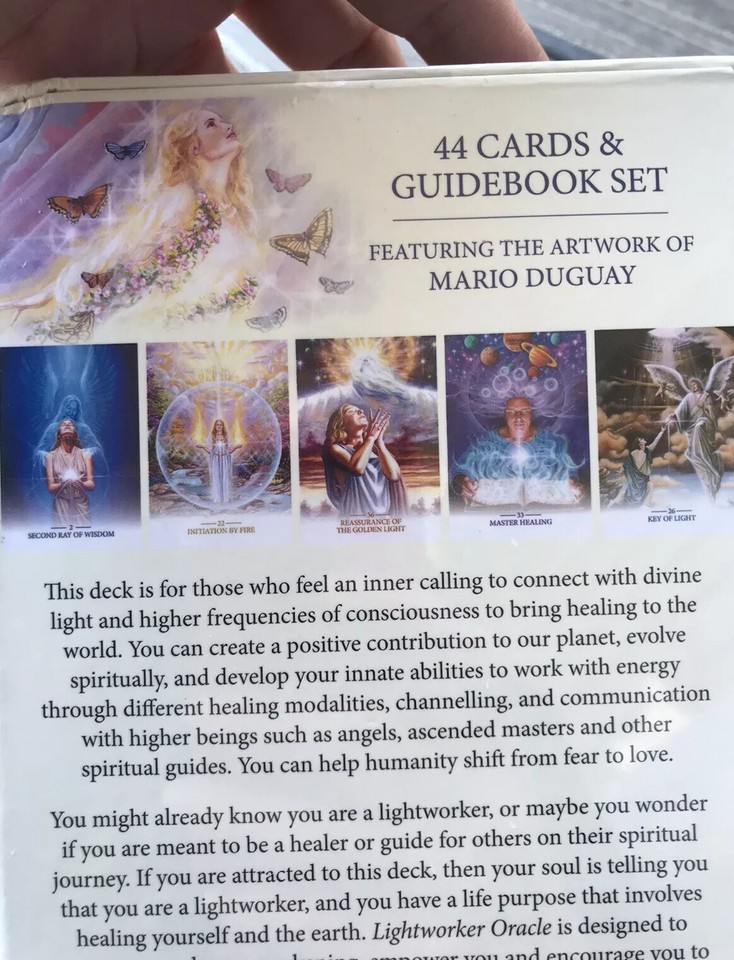 LIGHTWORKER ORACLE GUIDANCE EMPOWER TAROT CARDS DECK Guide Book Set For ...