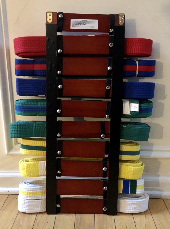 9 Level Martial Arts Display Wall Rack Holder Karate Tae Kwon Do ...