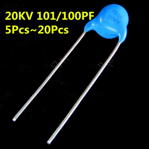 5Pcs~20Pcs 20KV 101 101K 0.1NF 100PF 20KV101 High-voltage Ceramic ...