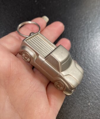 Radio Shack Metal Pickup Truck Keychain Key Ring Silver Lights ...