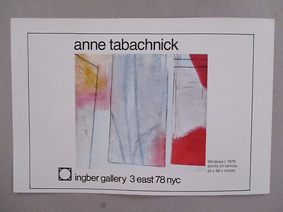 Anne Tabachnick Art Gallery Exhibit PRINT AD - 1979 | eBay