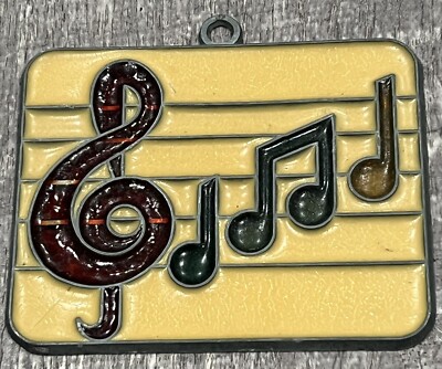 Vintage Music Note Stained Glass Pendant | eBay