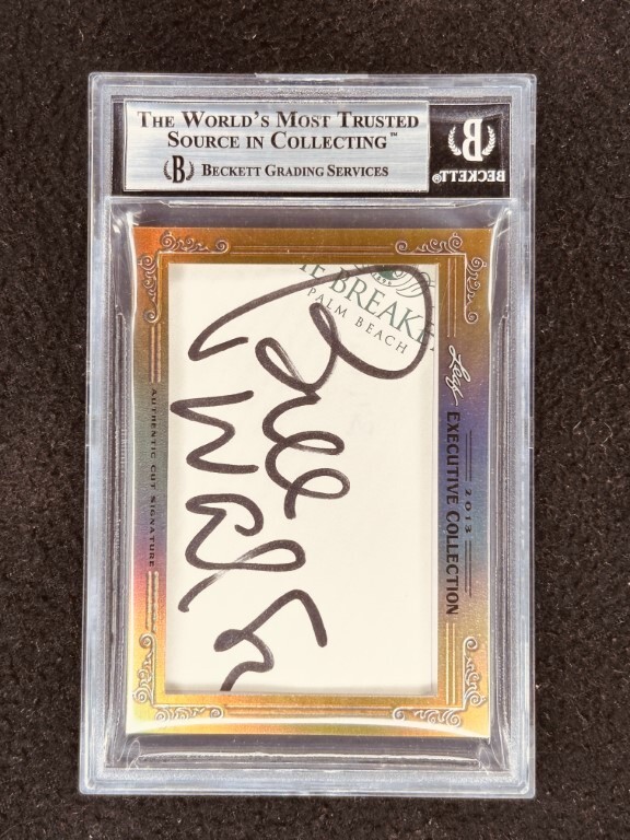 Joe Montana Bill Walsh 2013 Leaf Masterpiece Cut Signature signed 1/1 ...