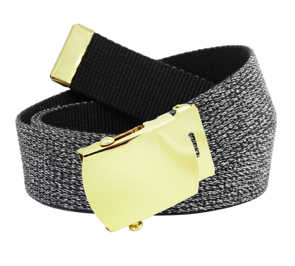 Build A Belt Men's Classic Gold Slider 1.25" Wide Buckle with Canvas ...