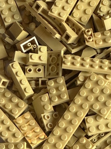 Bulk lot of 275 TAN LEGO Pieces Bricks Blocks Slopes Plates Free ...