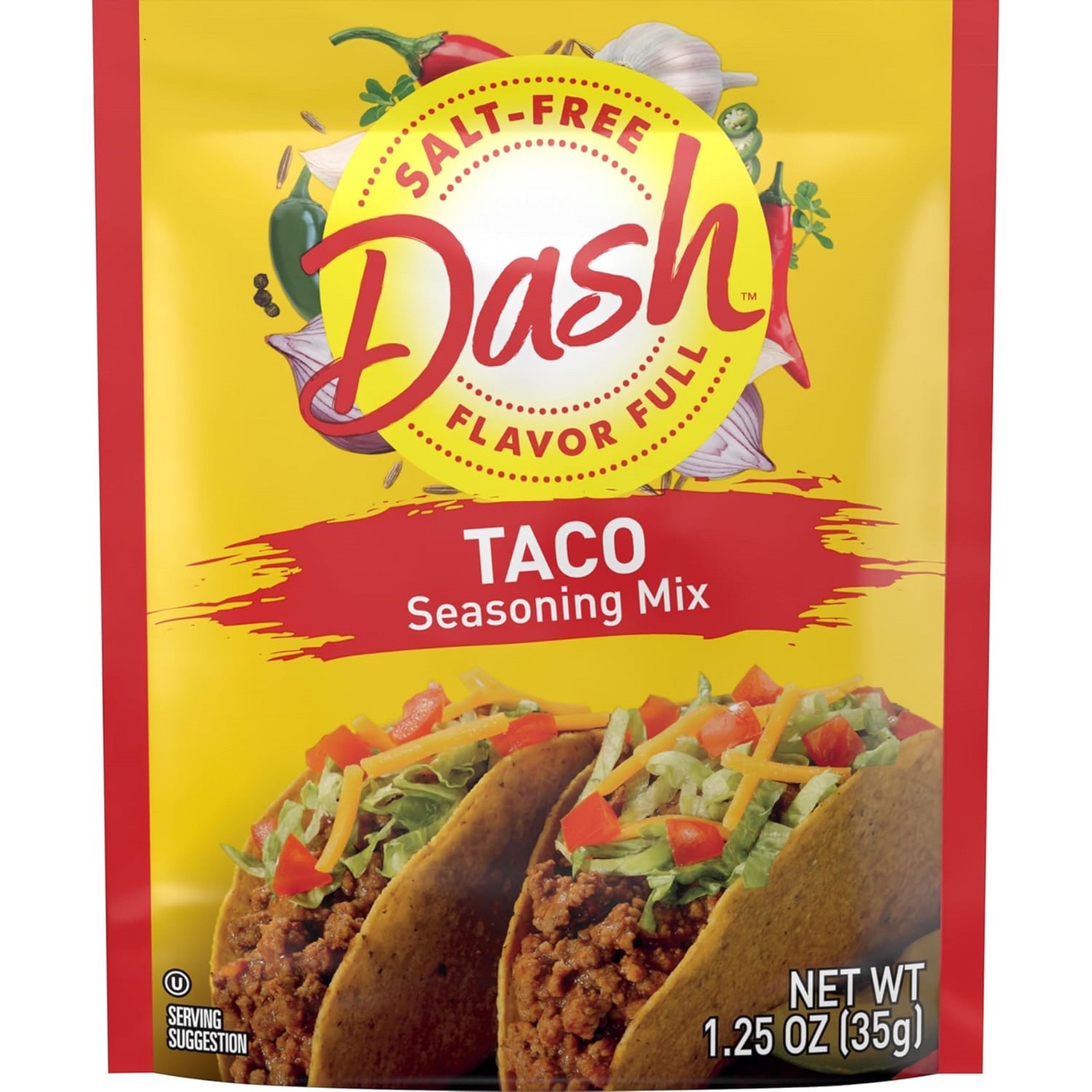 Mrs Dash Taco Seasoning Mix Salt Free Zesty Flavor Pack of 12 125 Ounce ...