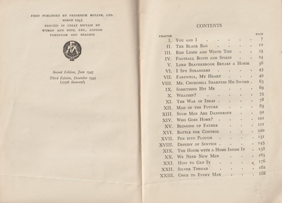 IDEAS HAVE LEGS, PETER HOWARD, SC, 1945, UK, Oxford Group, Frank ...