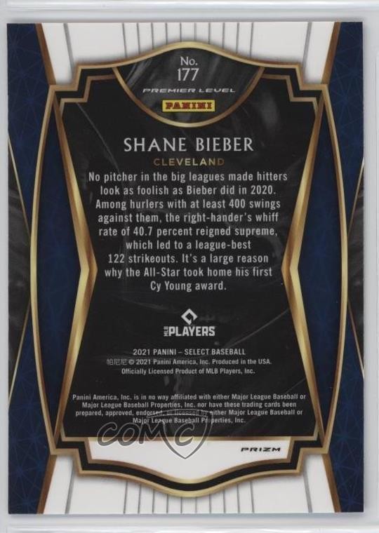 2021 Panini Select Premier Tri-Color Prizm Shane Bieber #177 | eBay