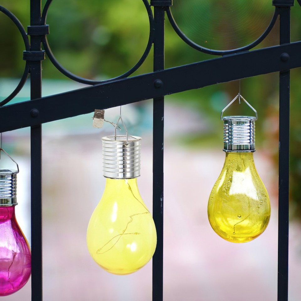 Outdoor Solar Hanging LED Light Bulb Lamp for Garden Camping Patio ...