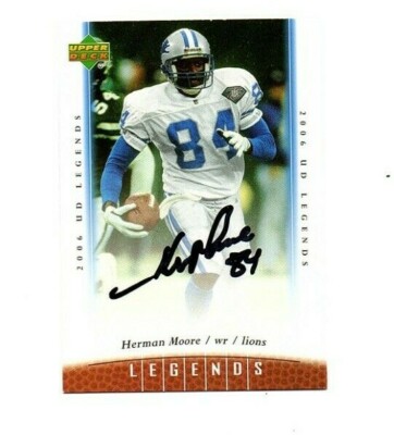 Herman Moore Detroit Lions signed autographed 2006 Upper Deck football ...