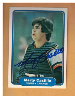 Marty Castillo Autographed 1982 Fleer Rookie Baseball Card Signed ...