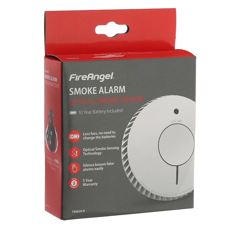 Fireangel Smoke Alarm Fa6620 Detector Battery Powered Optical Safety ...