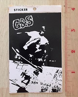 CHRIS MILLER G&S SKATEBOARD CLOTHING STICKER G & S SCHMITT STIX | eBay