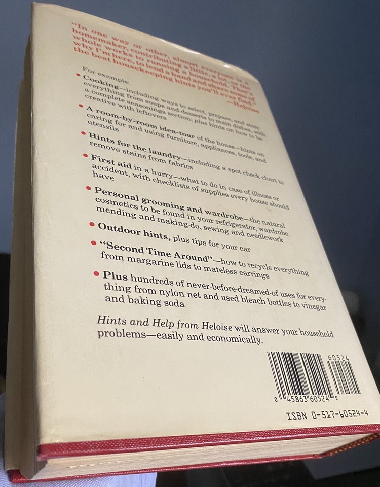 HINTS and HELP from HELOISE Two Volumes in One: 1986 Bonanza, Home ...