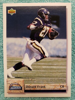 1992 UPPER DECK DONALD FRANK #534 SAN DIEGO CHARGERS | eBay