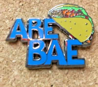 HATPIN - TACOS ARE BAE - FUNNY FOOD ENAMEL HAT PIN FESTIVAL WEAR EDM ...
