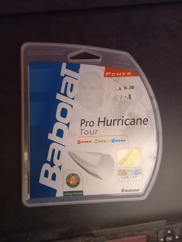 Babolat Pro Hurricane Tour, Poly Tennis String, 17 Gauge, Natural ...
