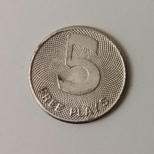 Vintage 5 Free Plays Amusement Pinball Game Trade Token 23mm | eBay