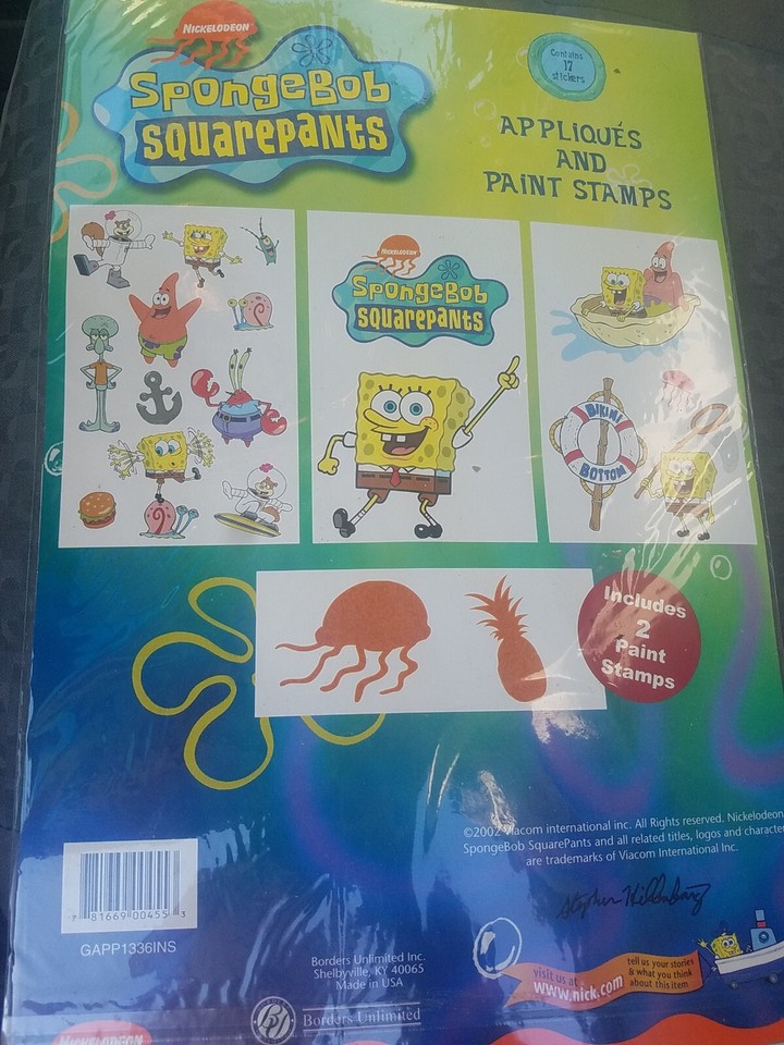 2003 SpongeBob Room Decorating Kit Borders Unlimited Nickelodeon vtg ...
