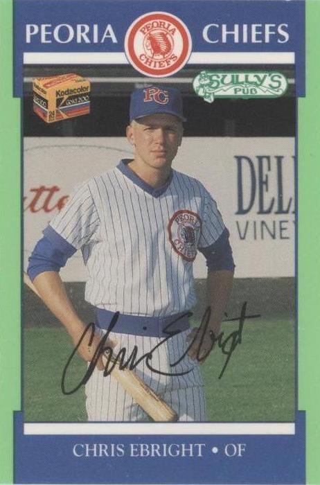 1990 Kodak Peoria Chiefs - Christopher Ebright #16 (RC) for sale online ...