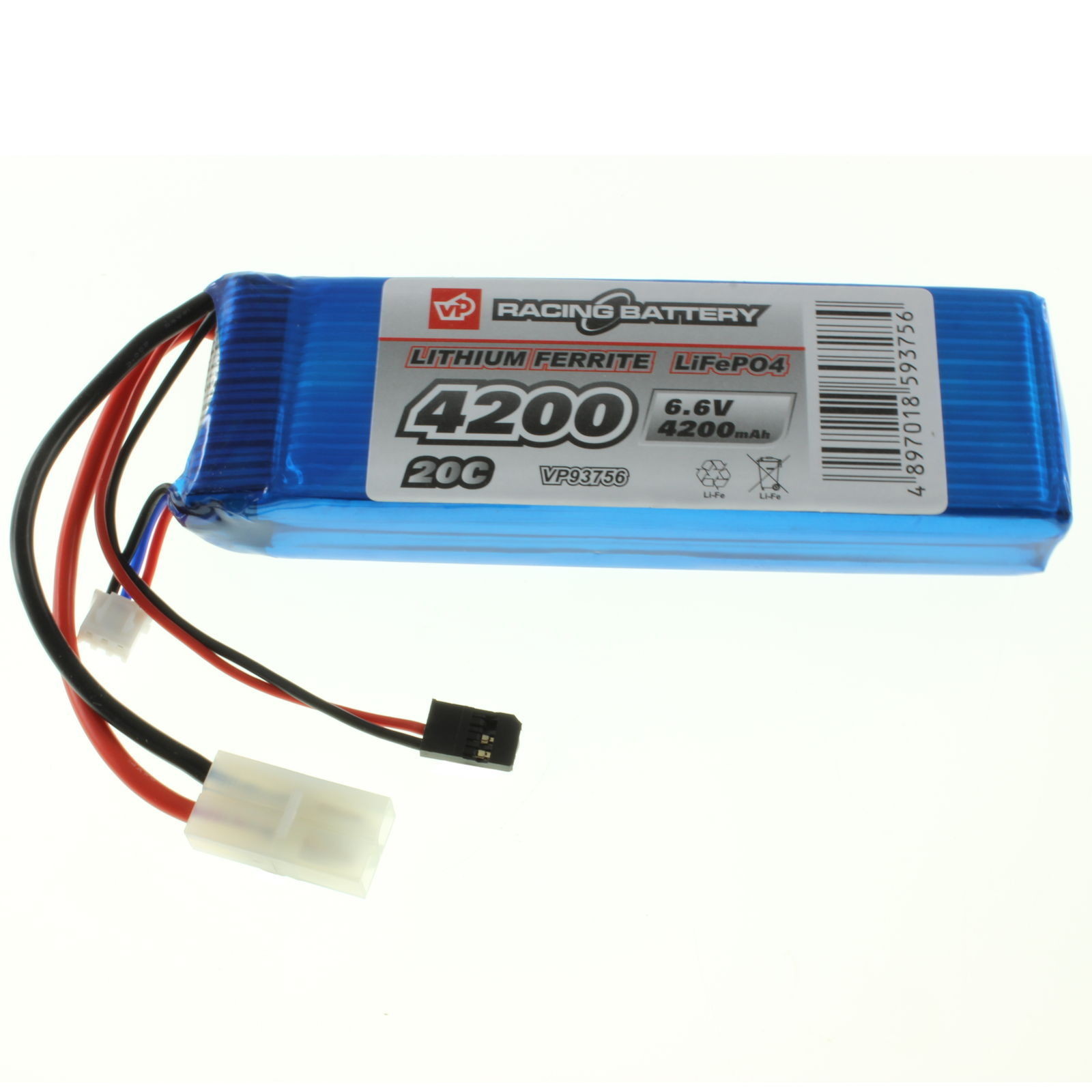 6.6V 1000mAh to 4200mAh Receiver LiFePO4 LiFe Lithium-Ferrite Battery ...