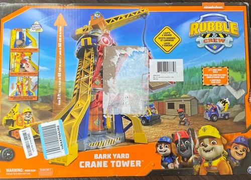 Nickelodeon Paw Patrol Rubble Bark Yard Crane Tower with Rubble ...