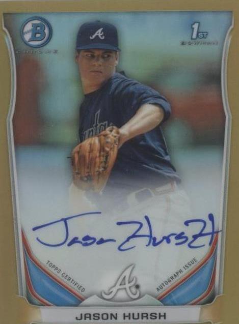 2014 Bowman - Prospect Autographs Chrome Jason Hursh #BCAP-JHU Gold ...