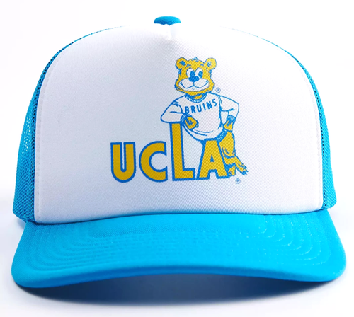 UCLA Bruins Snapback Trucker Hat Bear Logo Pastel Blue 1980s Retro Vibe ...