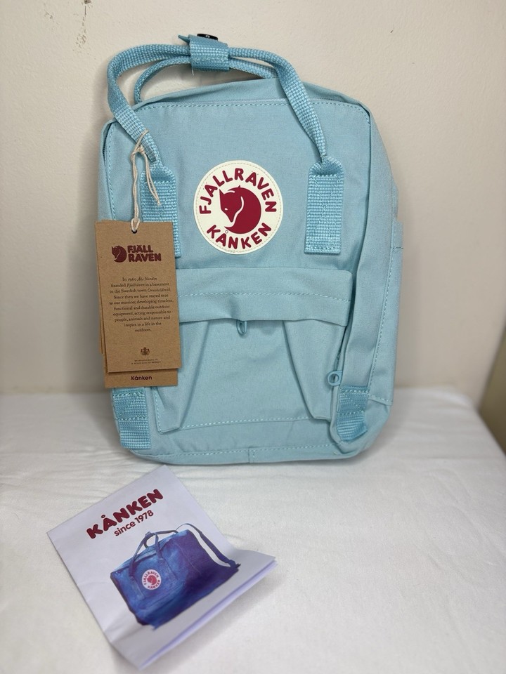Fjällräven Kånken Mini Backpack – Sky Blue – Classic Swedish Design | eBay