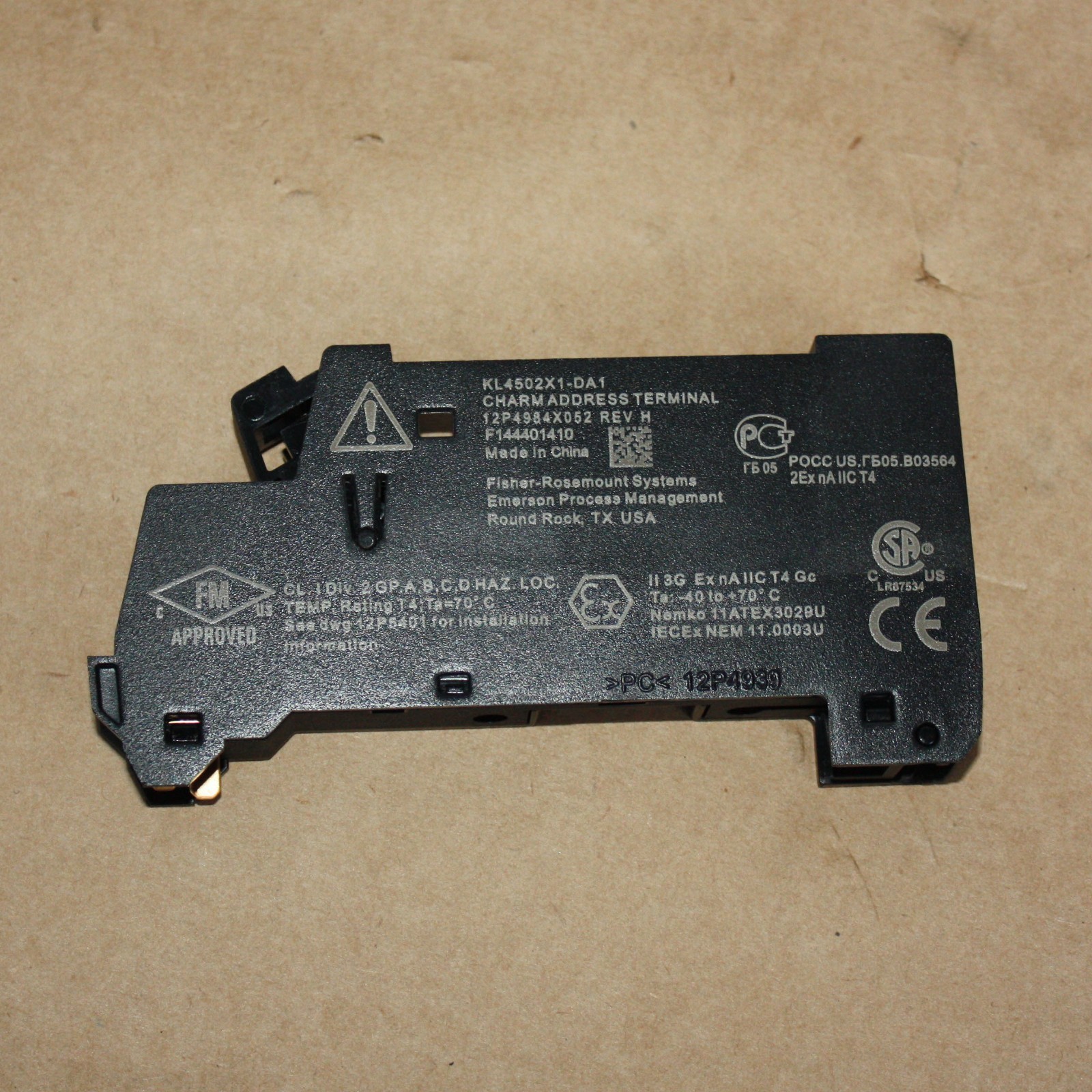 Emerson DELTAV DCS KL4201X1-BA1 CHARM BASEPLATE TERMINALS ADDRESS ...