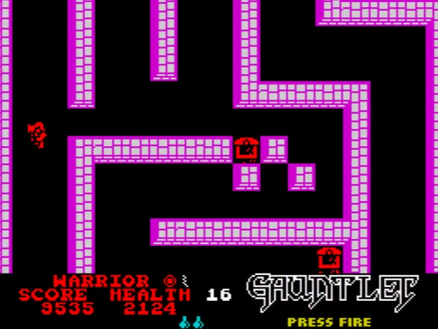 Sinclair ZX Spectrum 48K Spiel - GAUNTLET - Kixx - Getestet ...