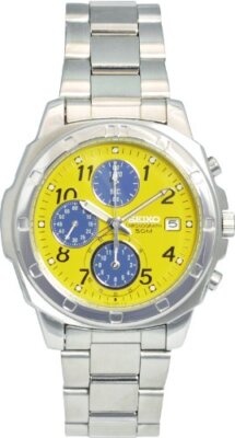 SEIKO SND409 Men’s Watch Chronograph Overseas Model Yellow Navy ...