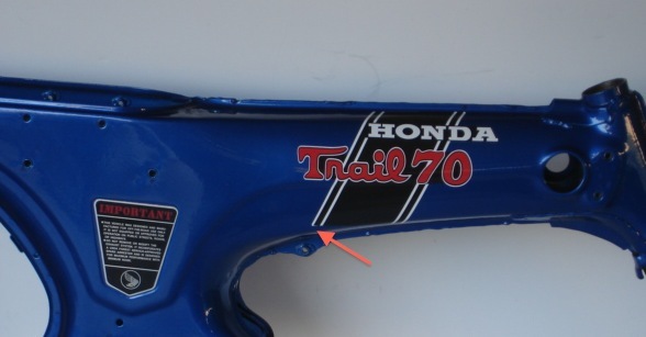 Honda CT70 Trail 70 HKO 2pc. Body/Frame Decal/Sticker Set 70-71 (MFG ...