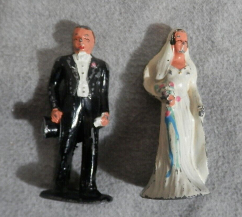 Vintage Barclay Bride and Groom Set Cast Metal Lead Figures 1940's | eBay