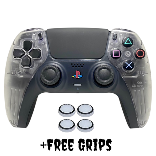 Custom ICEY Clear Transparent Retro PS5 Sony DualSense Controller NEW ...