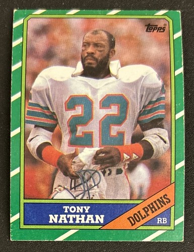 1986 Topps Tony Nathan Football Card #46 Dolphins RB VG O/C | eBay