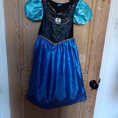Girls Anna Frozen Disney Princess Fancy Dress Costume Child Kids Outfit ...