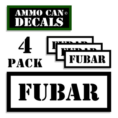 FUBAR Ammo Can Decals Ammunition Ammo Can Labels 3"x1.15" Vinyl ...