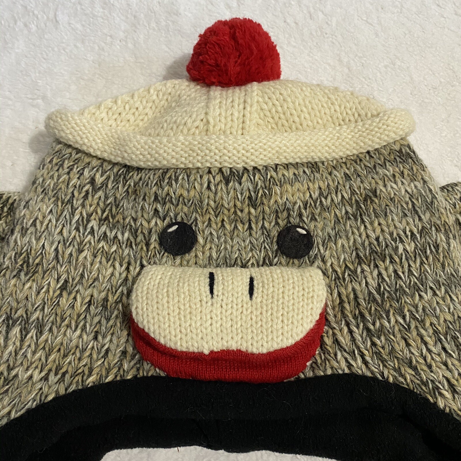 KYBER Outerwear MONKEY FACE w/EARS & TASSELS WINTER HAT wool & acrylic ...