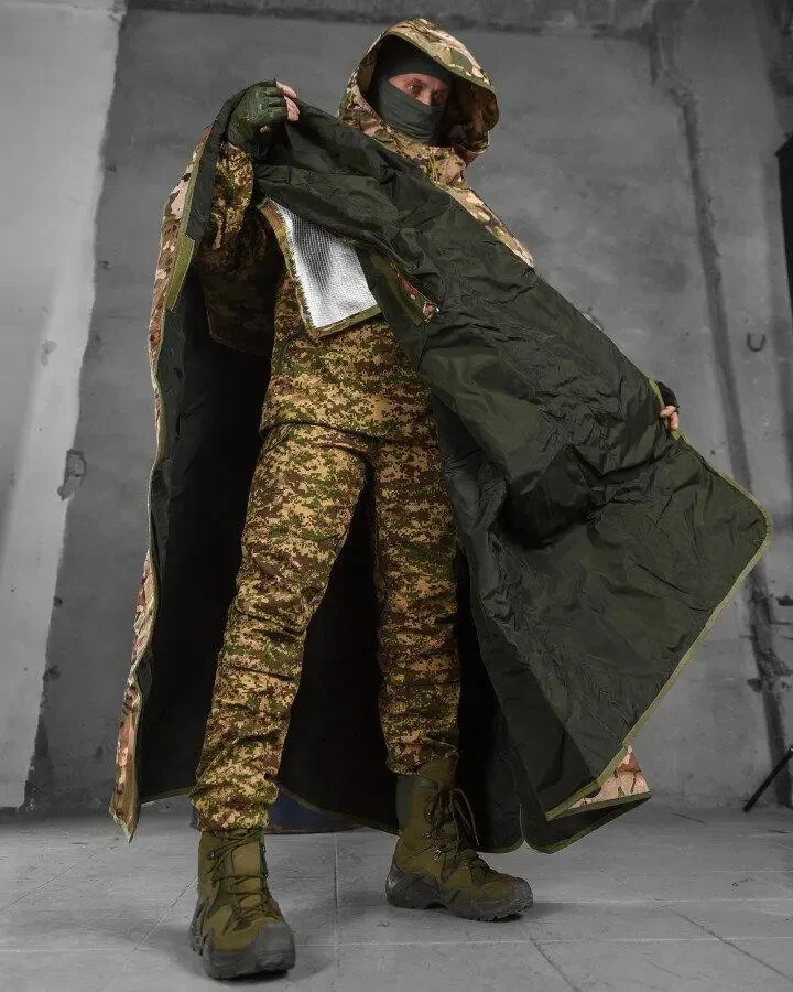 Tactical Cloak Poncho Anti Thermal Imaging Camouflage Poncho Foil ...