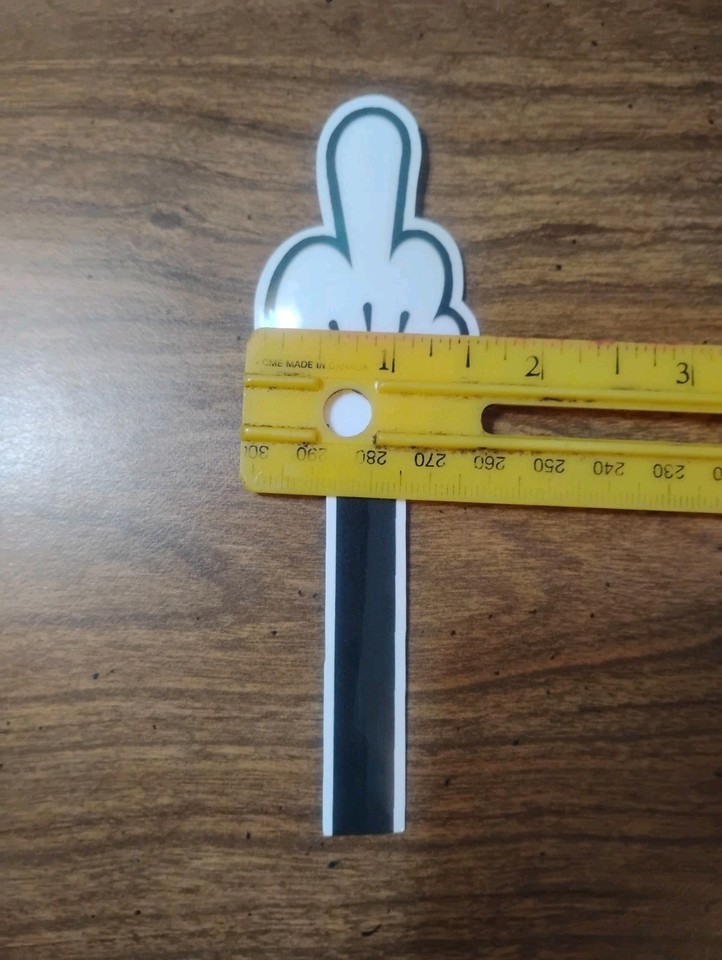 Cartoon Middle Finger Peeker Funny Humor Vinyl Decal Sticker | eBay