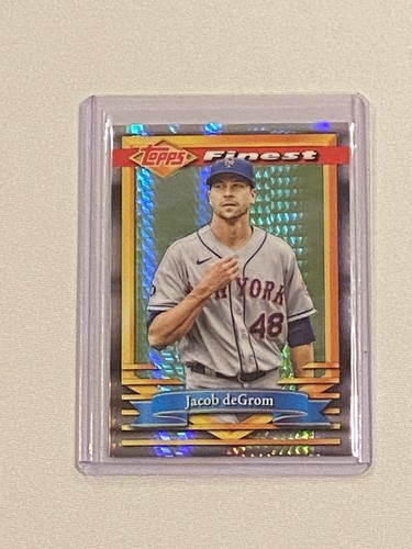 2021 Topps Finest Flashbacks Baseball #164 Jacob DeGrom Prism Refractor ...