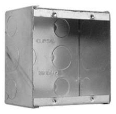 Clipsal METAL WALL MOUNTING BOX Standard 2-Gang, Electro-Galvanised ...