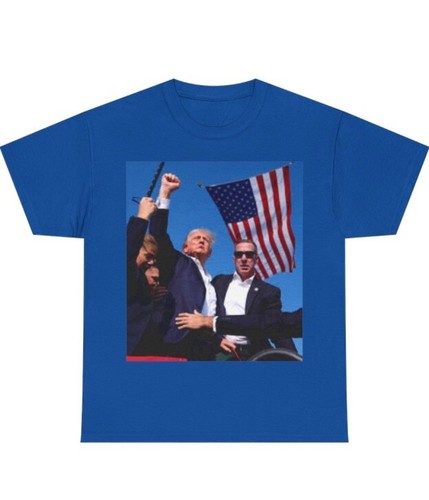 President Donald Trump Rally Shooting Shirt MAGA NEVER SURRENDER USA ...