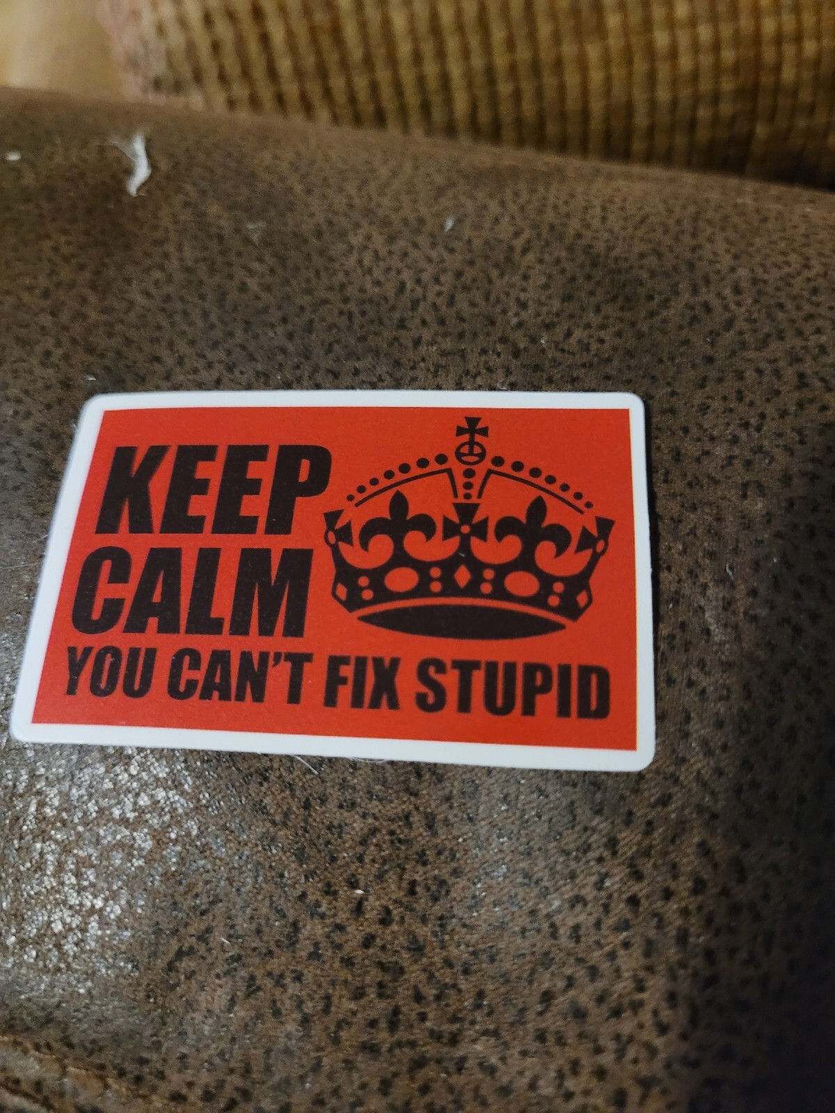 vinyl hard hat stickers Keep Calm You Can't Fix Stupid | eBay