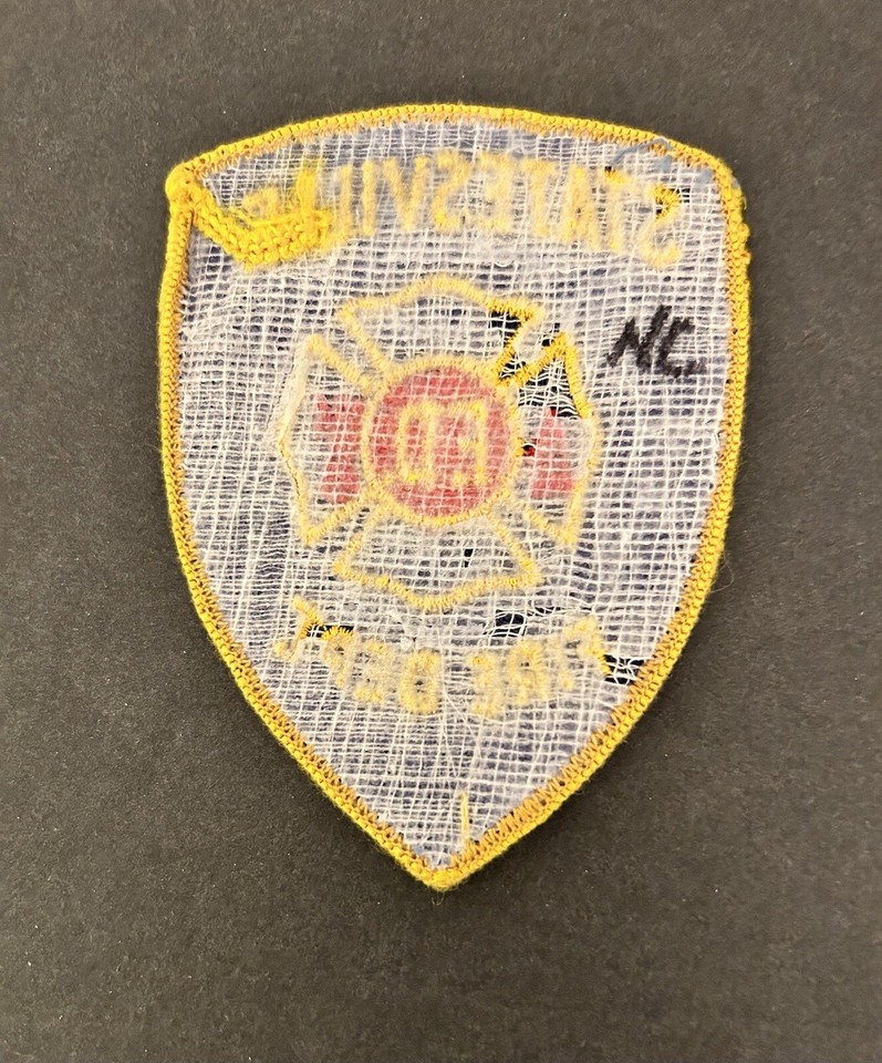 VINTAGE NORTH CAROLINA NC STATESVILLE FIRE DEPT PATCH IREDELL COUNTY | eBay
