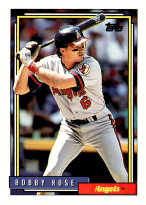 1992 Topps #652 Bobby Rose - California Angels | eBay