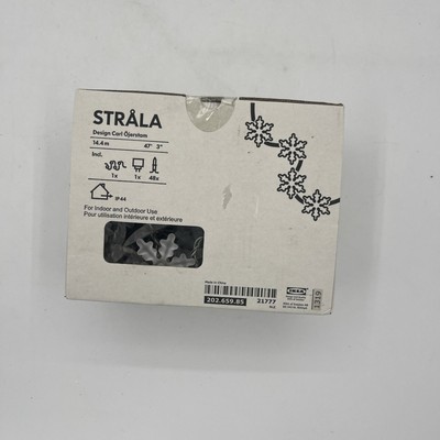 Ikea STRALA LED String Light Curtain Star Lights White Indoor/Outdoor ...