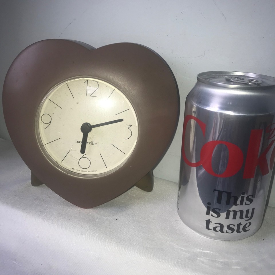Vintage Desk Table Clock Timestone Longford 1990's Baskerville Heart ...